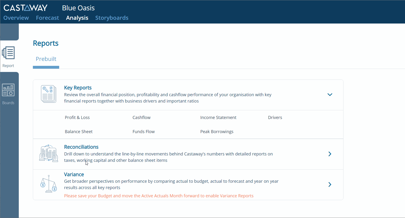 Cashflow Report – Castaway Help Centre